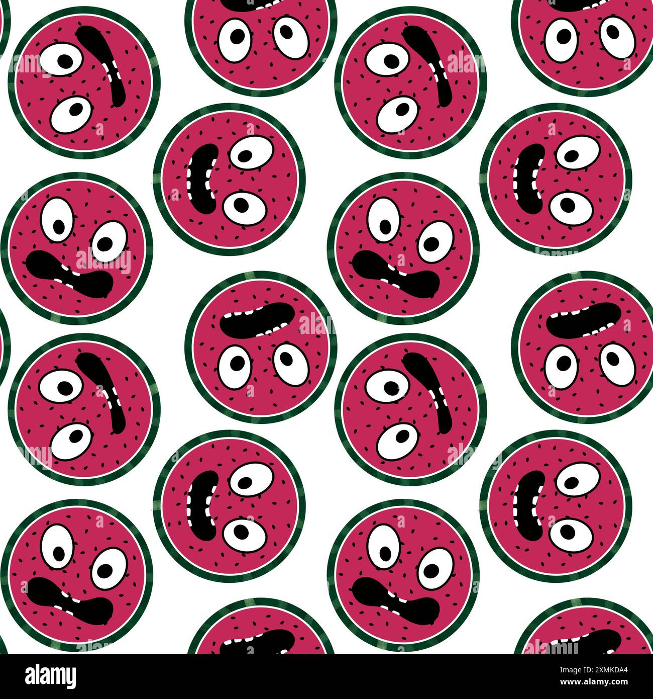 Cartoon fruit seamless watermelon pattern for wrapping paper and ...