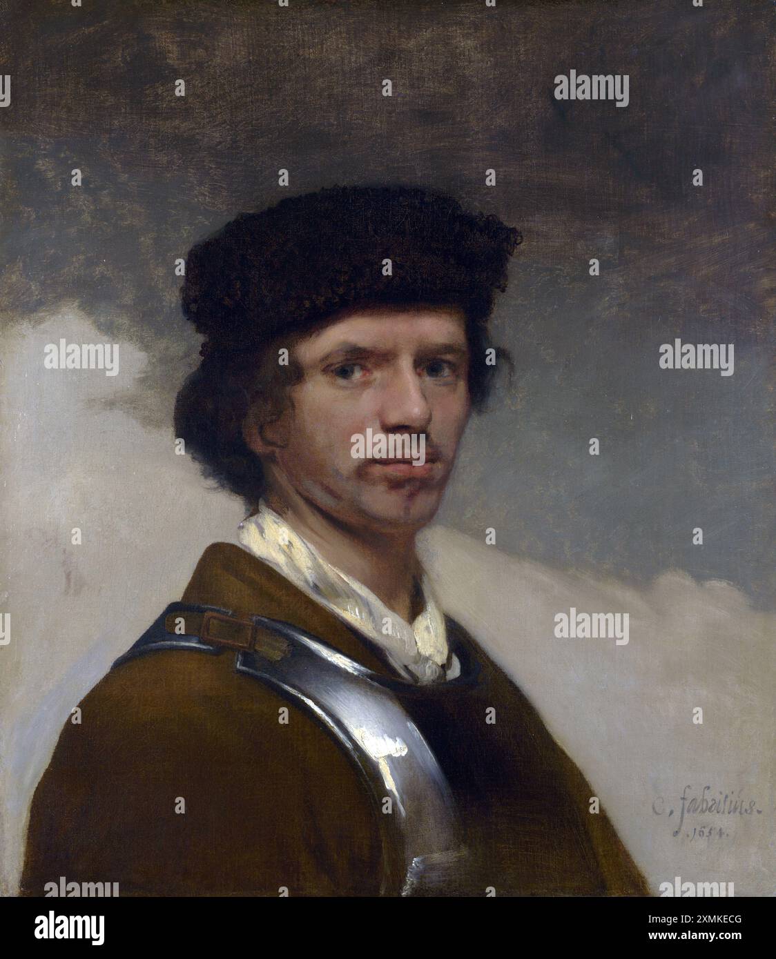 Self portrait by carel fabritius hi-res stock photography and images ...