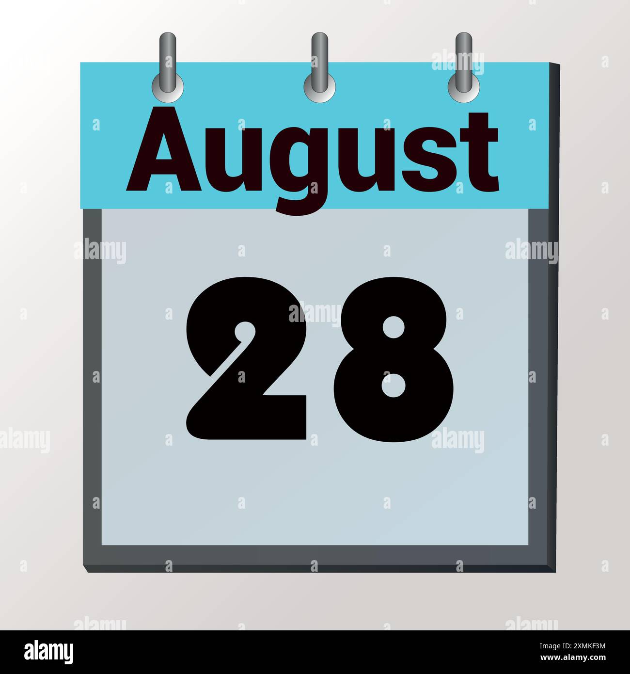 day on the calendar, vector image format, August 28 Stock Vector Image ...