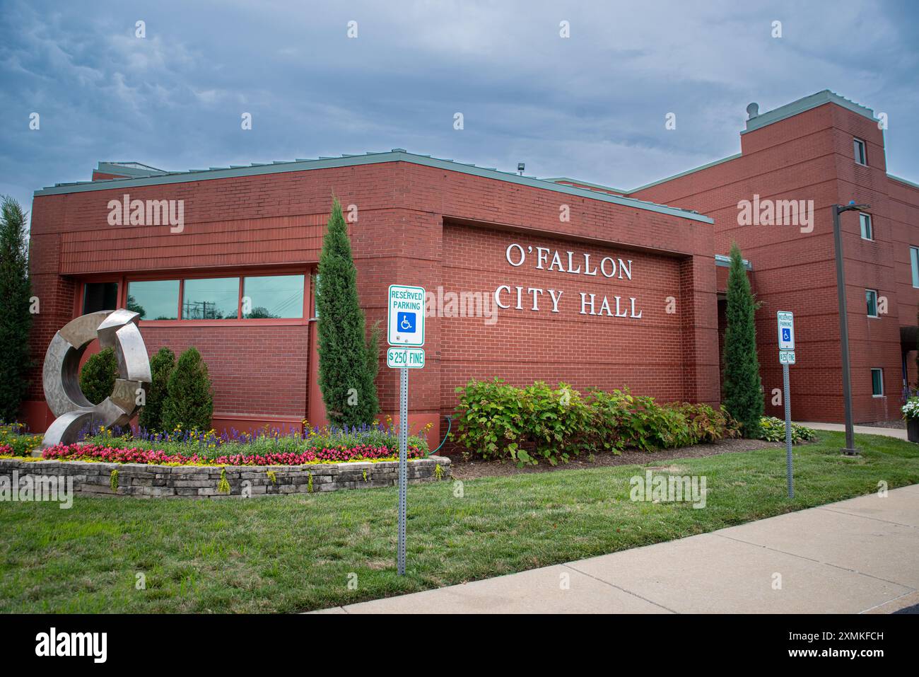 Saint Clair County, IL--July 27, 2024; Brick building marked to ...