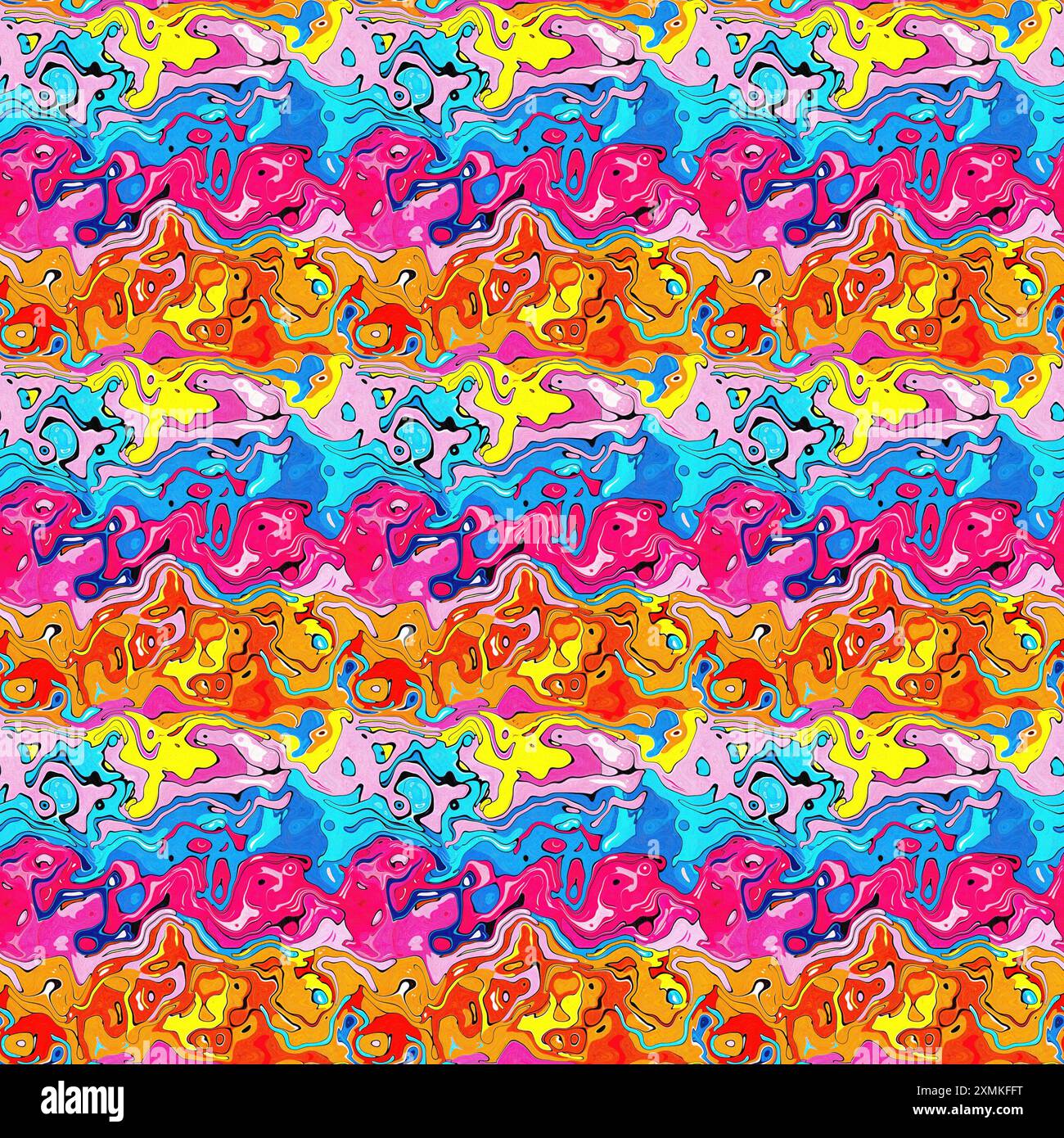 Whimsical ink splodge digital pattern with fun dripping paint effect ...