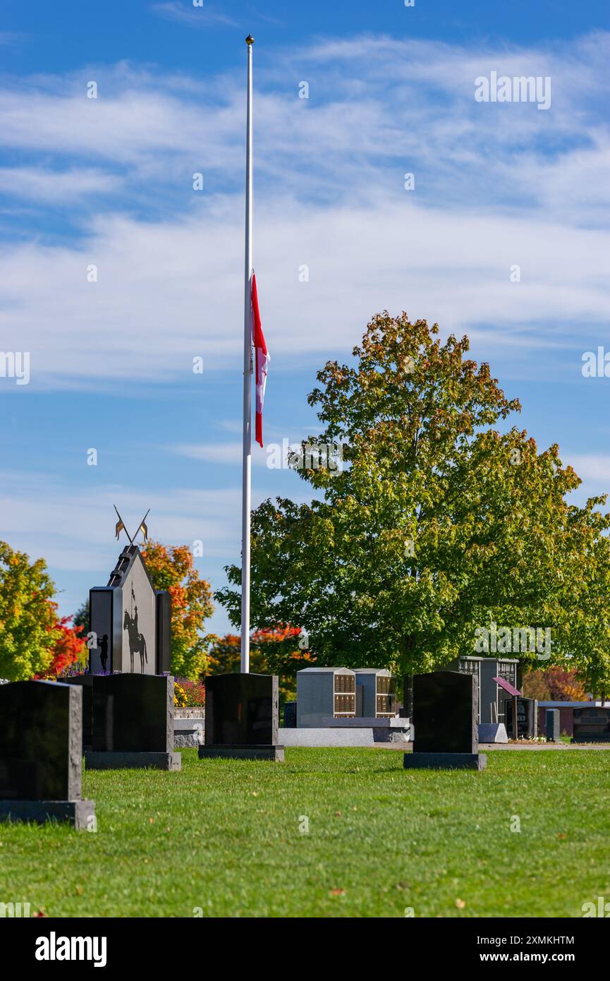 National Cemetery of Canada during the fall season colors. Beechwood ...
