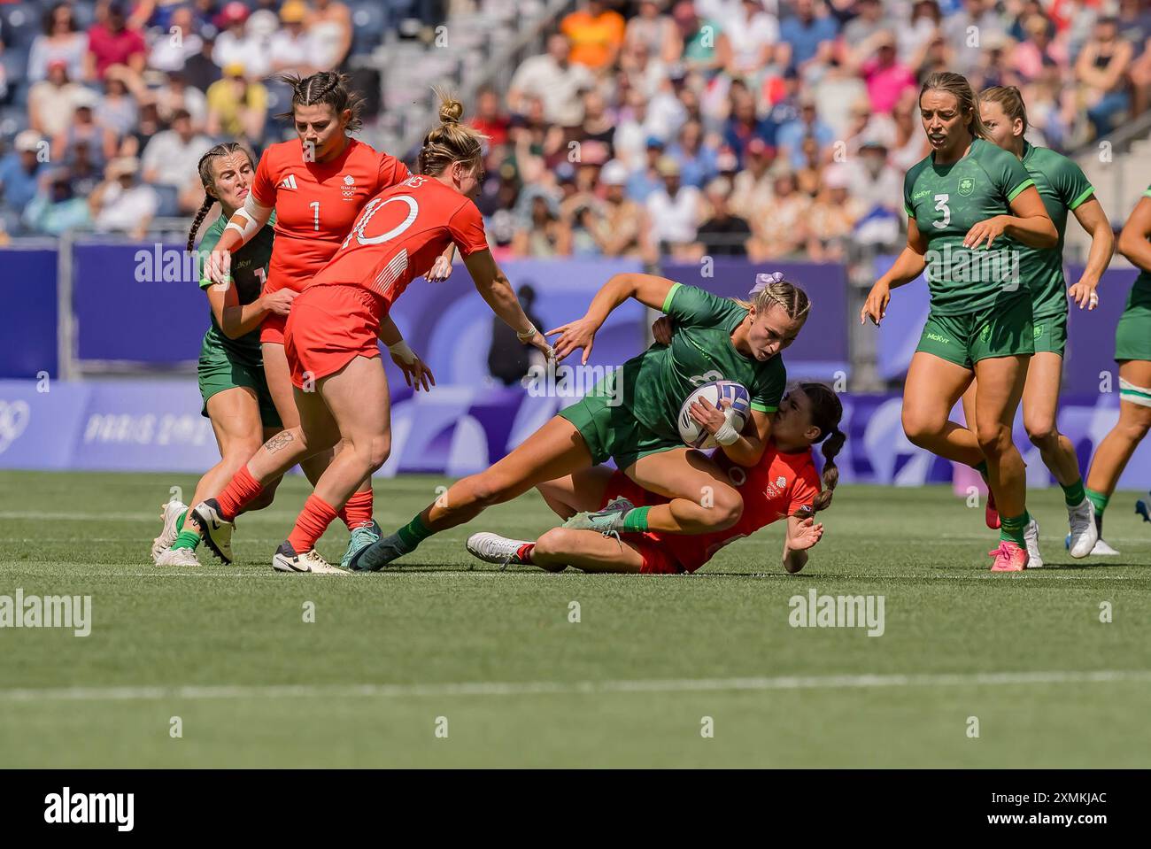 Paris, Ile de France, France. 28th July, 2024. Ireland back Megan Burns ...