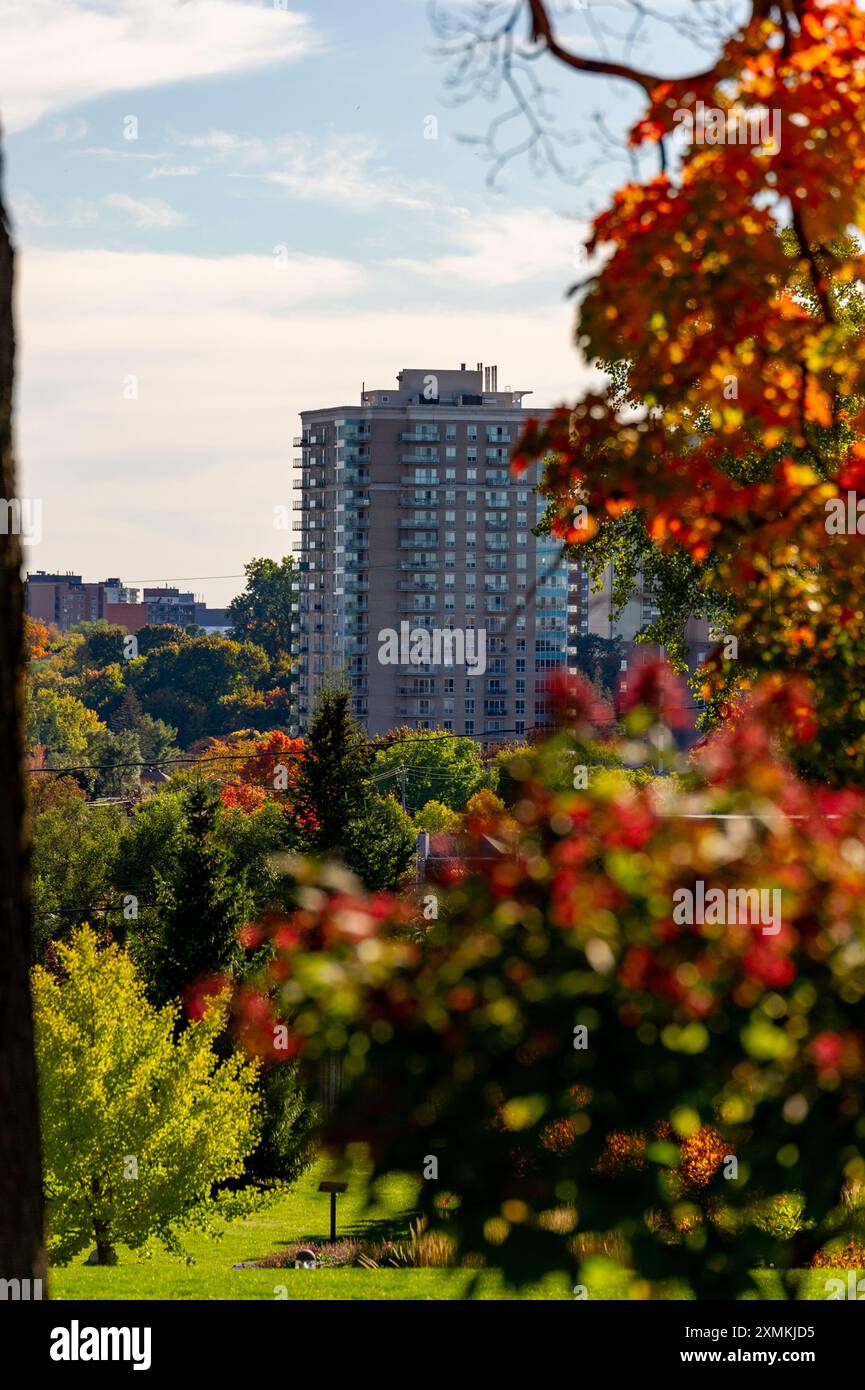 National Cemetery of Canada during the fall season colors. Beechwood ...