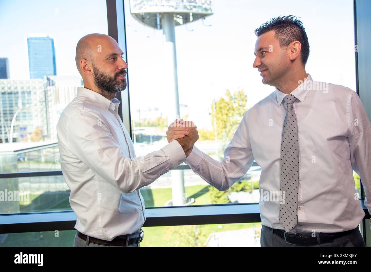 two business men shaking hands Stock Photo - Alamy