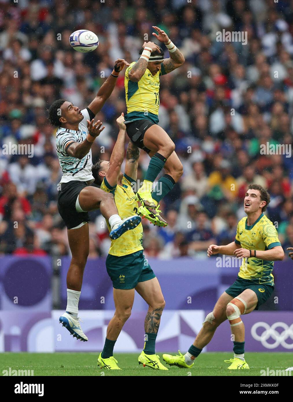 PARIS, FRANCE - JULY 27: Maurice Longbottom of Team Australia catches ...