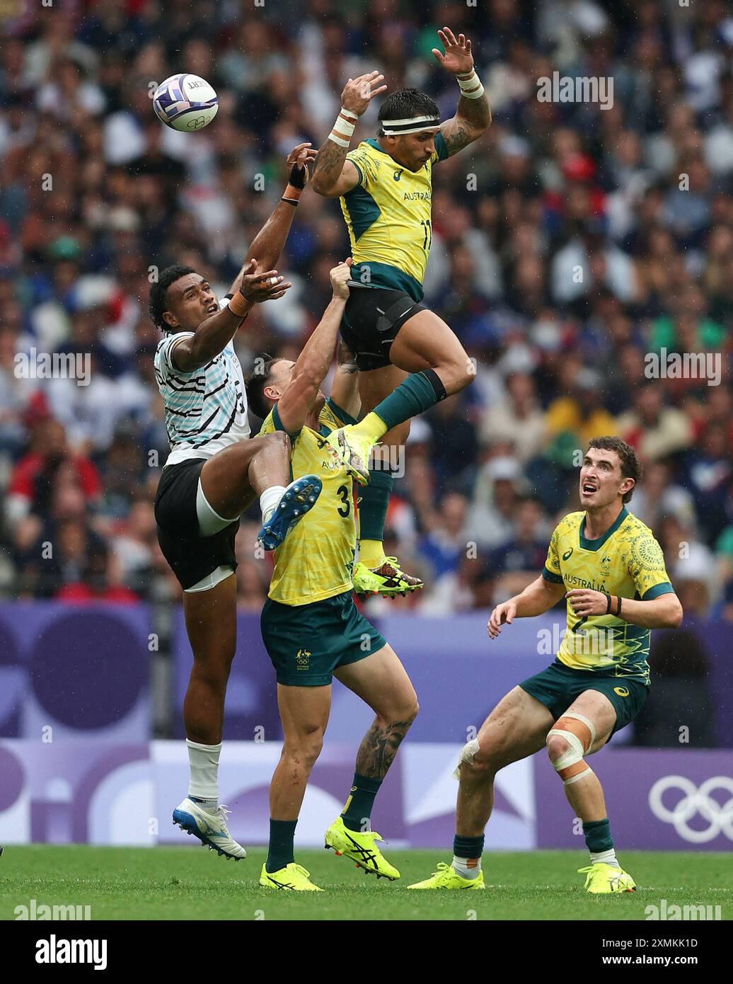PARIS, FRANCE - JULY 27: Maurice Longbottom of Team Australia catches ...