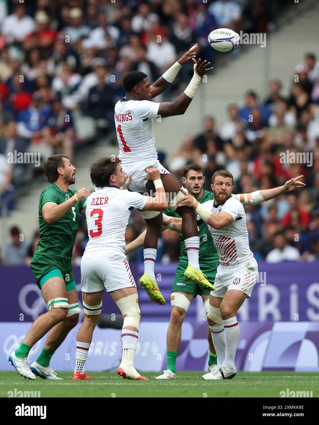 PARIS, FRANCE - JULY 27: Aaron Cummings of Team United States catches ...