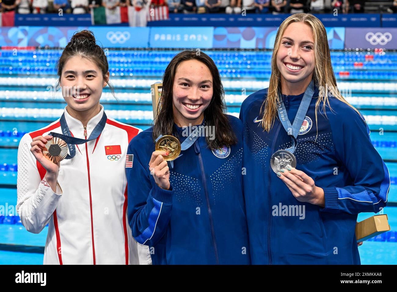 Paris, France. 28th July, 2024. Yufei Zhang of China, bronze, Torri ...