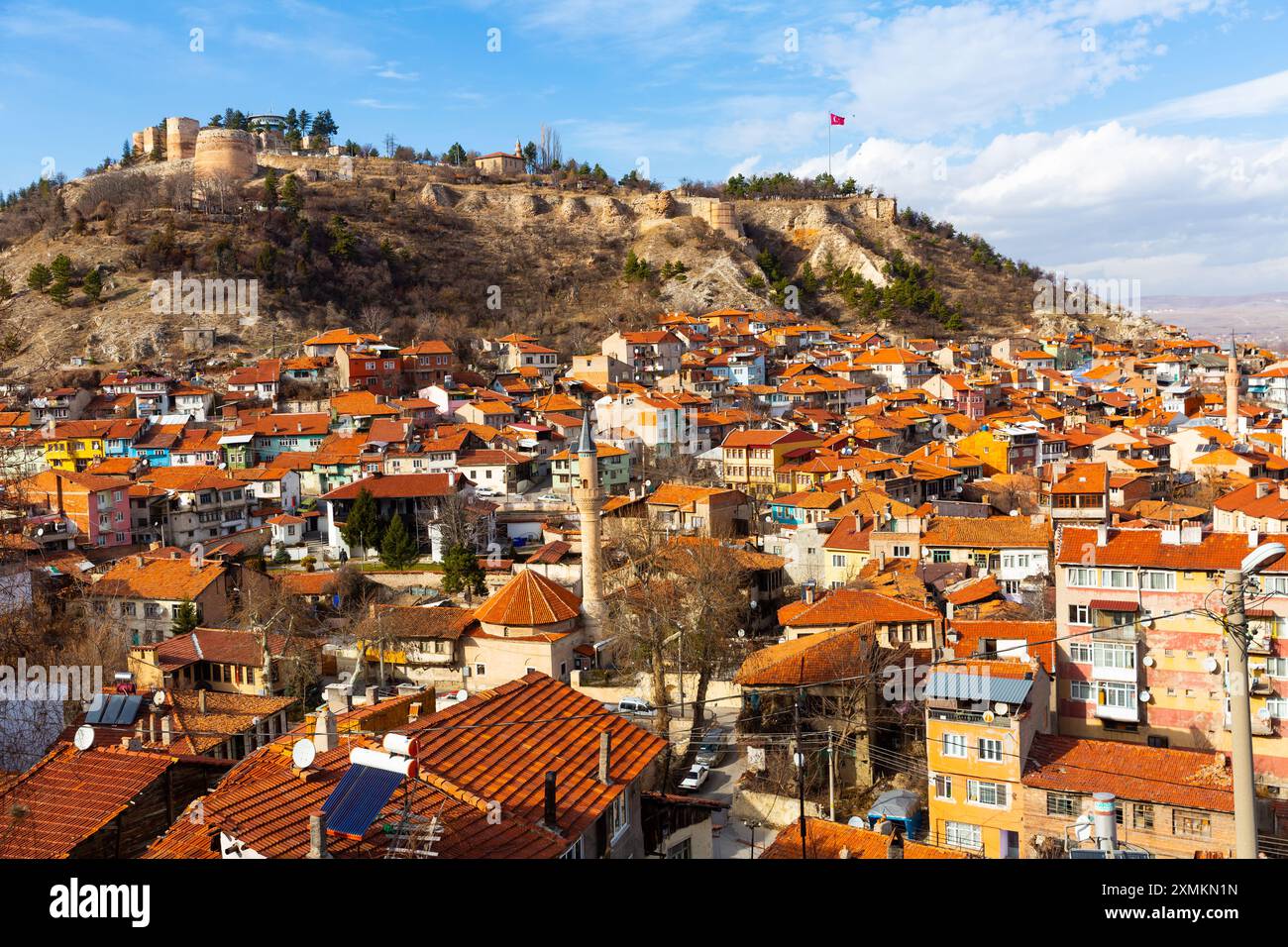 Turkish city of Kutahya with views of the castle Stock Photo - Alamy