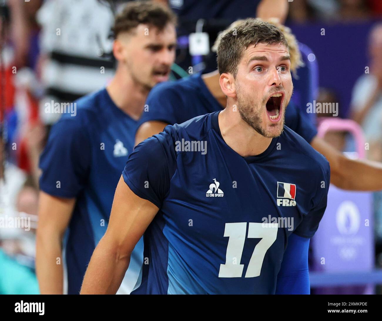 Paris, France. 28th July, 2024. Trevor Clevenot of France celebrates ...