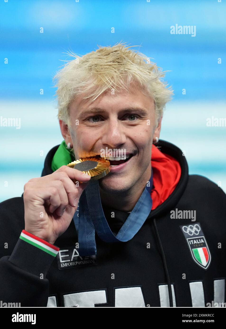 Paris, France. 28th July, 2024. Gold medalist Nicolo Martinenghi of ...