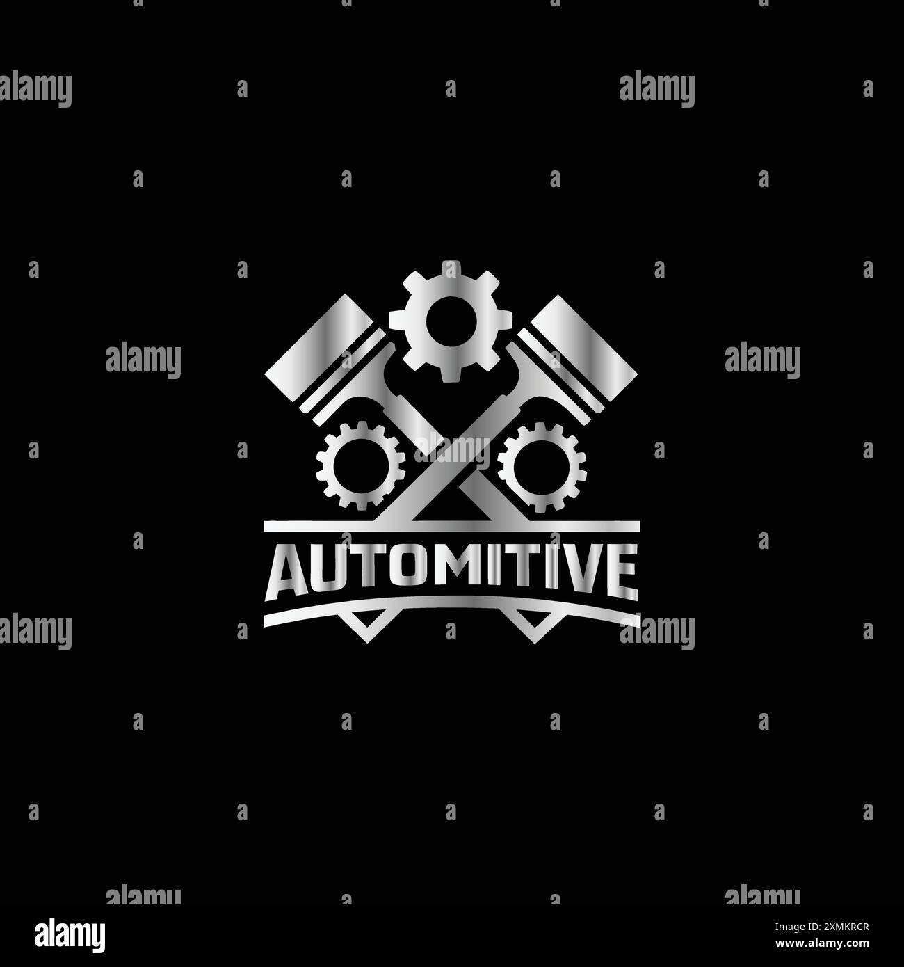 Piston and Cog Wheel Gear Icon Vector Logo Template Design Illustration ...
