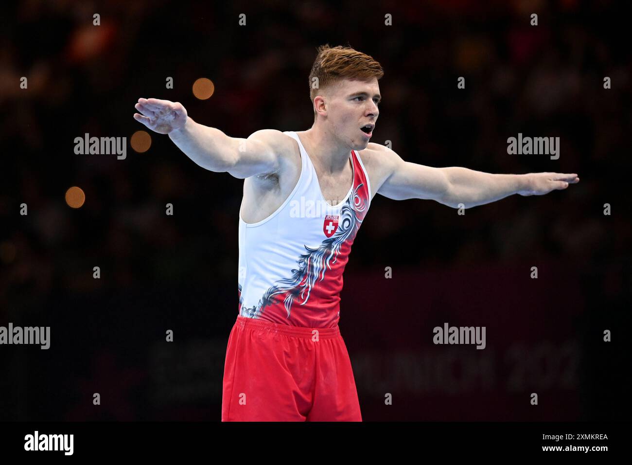 Moreno Kratter (Switzerland), floor. European Championships Munich 2022 ...