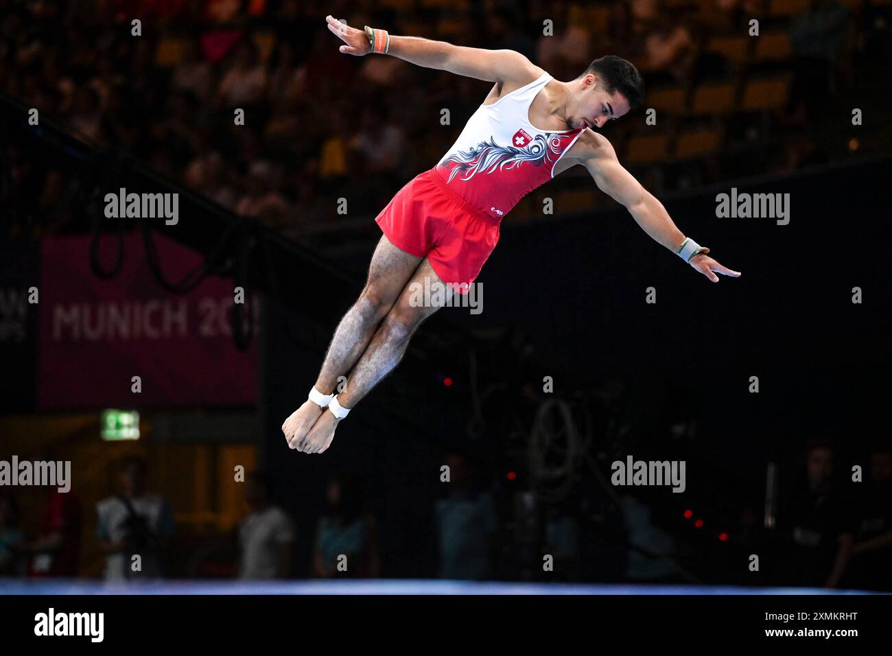 Andrin Frey (Switzerland), floor. European Championships Munich 2022 ...