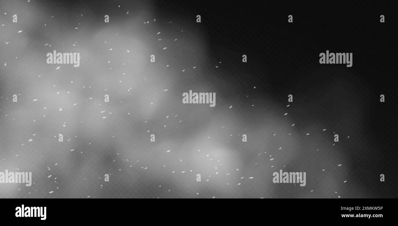 Snow overlay, cloud with snow particles, winter weather, snowstorm ...