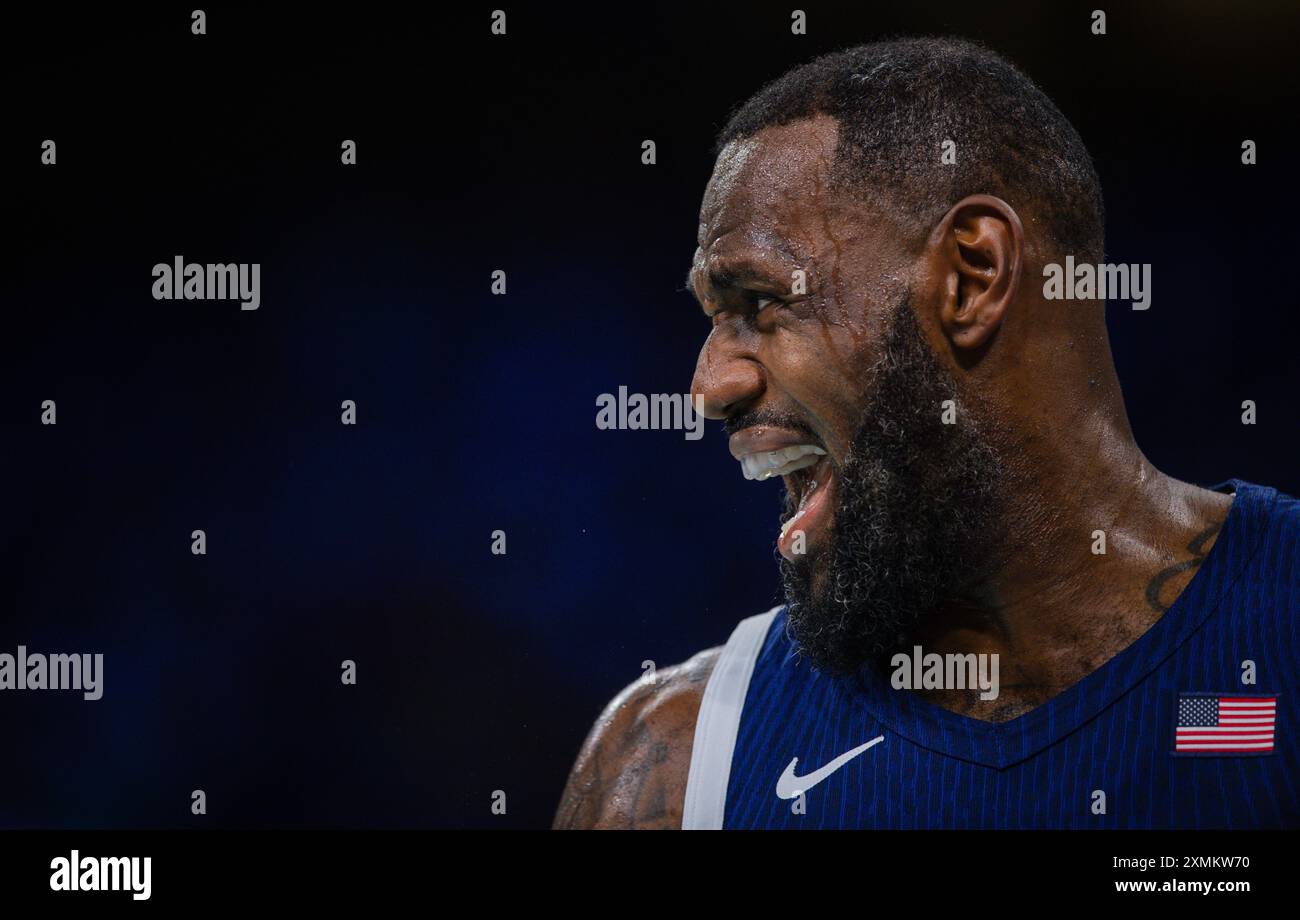 Paris, France. 27th Jul 2024. LeBron James (USA) Paris 2024 Olympic ...