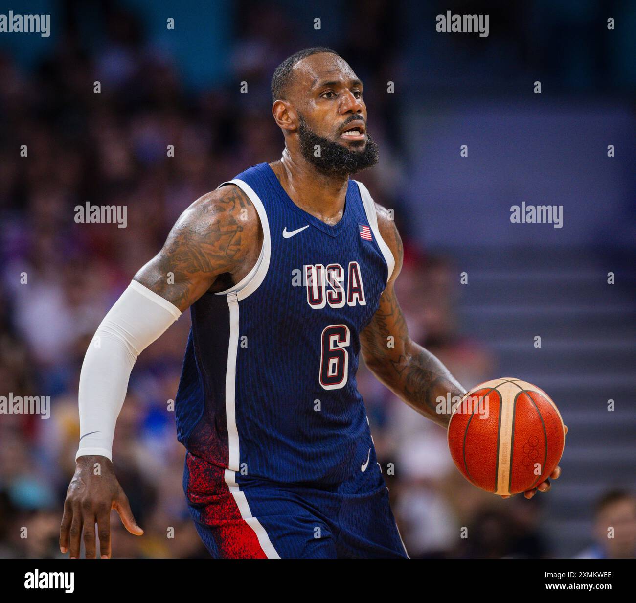 Paris, France. 27th Jul 2024. LeBron James (USA) Paris 2024 Olympic ...