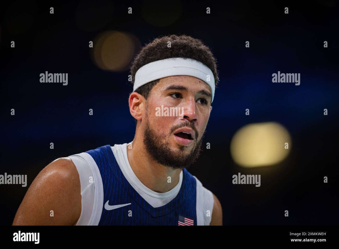 Paris, France. 27th Jul 2024. Devin Booker (USA) Paris 2024 Olympic ...