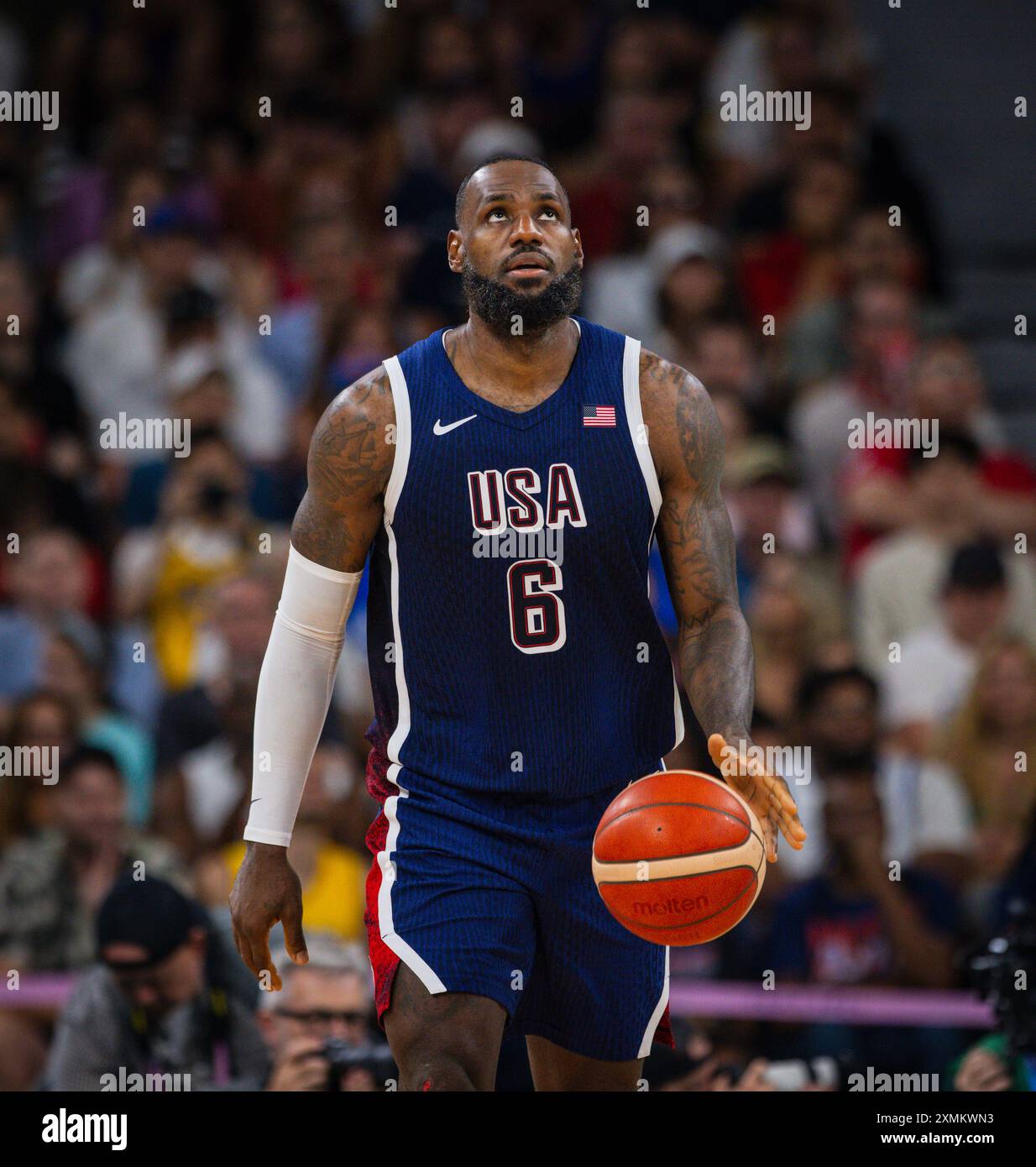 Paris, France. 27th Jul 2024. LeBron James (USA) Paris 2024 Olympic ...