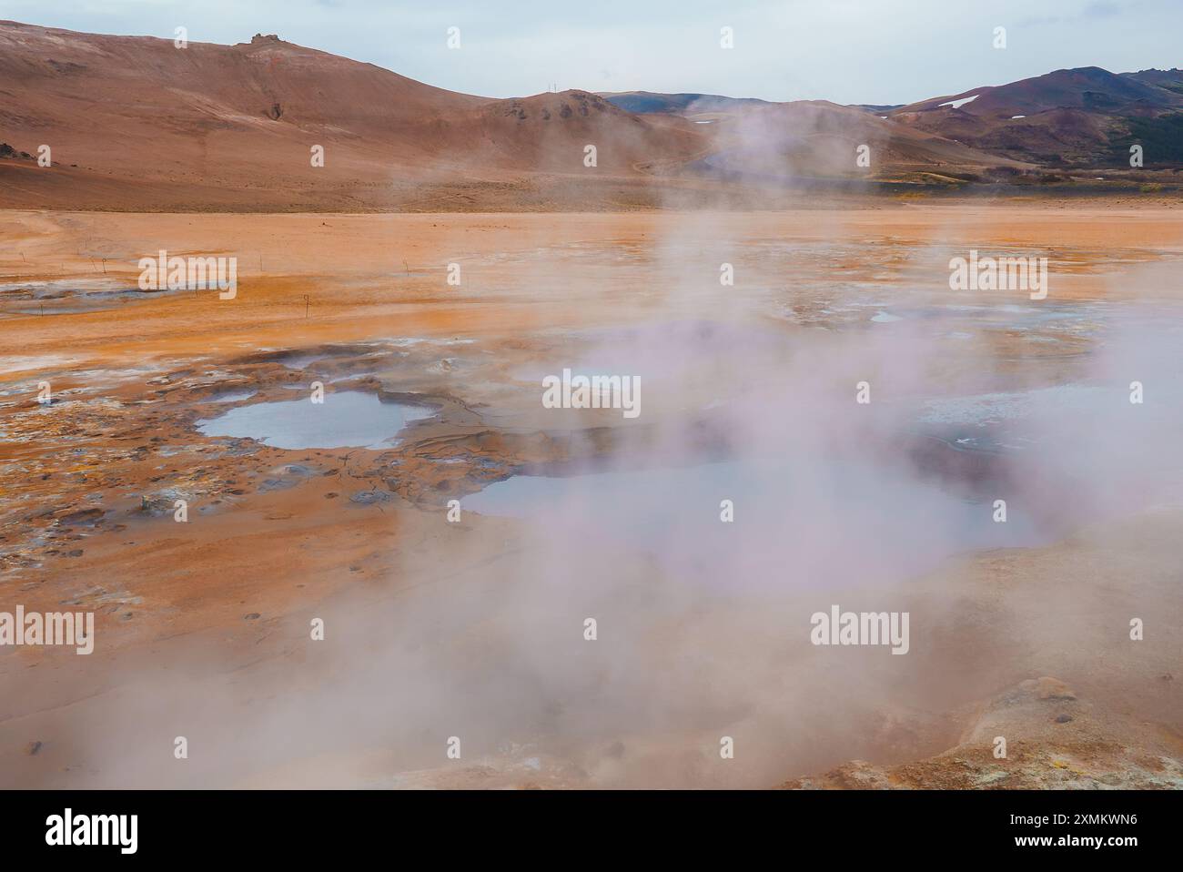 Steaming Hot Springs and Bubbling Mud Pools in Iceland's Geothermal ...