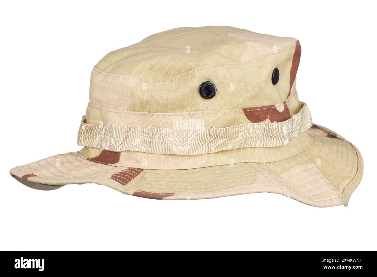 desert camo US ARMY boonie hat isolated on white background Stock Photo ...