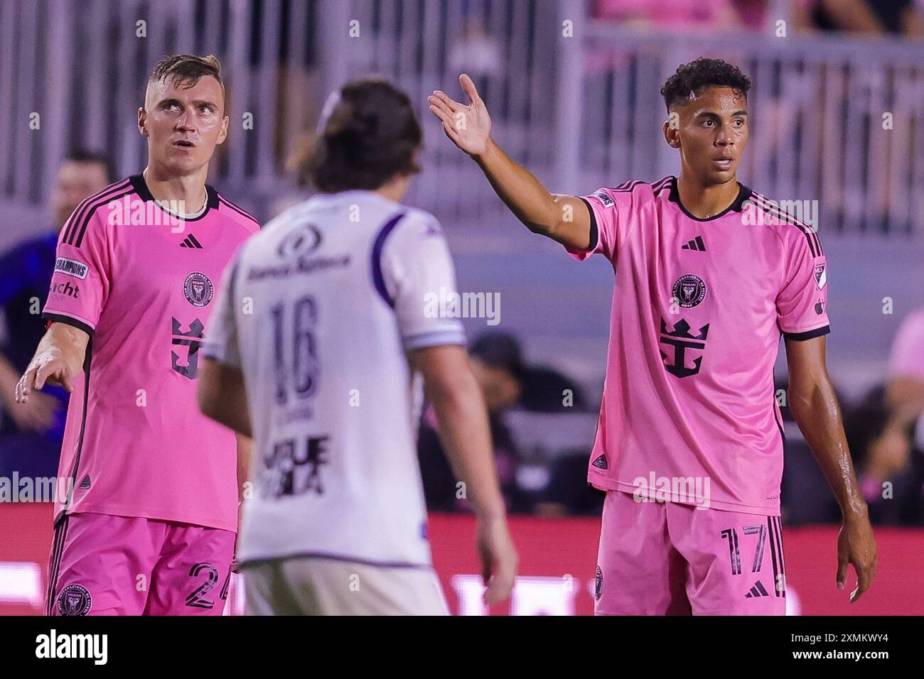 Fort Lauderdale, USA, 27th July, 2024, Ian Fray (R) at the Inter Miami ...