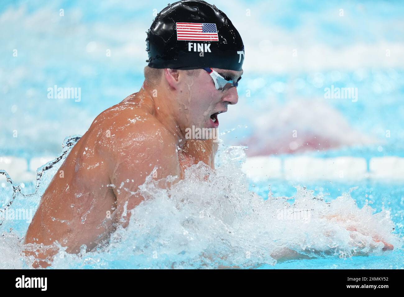 Paris, France. 28th July, 2024. Nic Fink of the United States competes ...