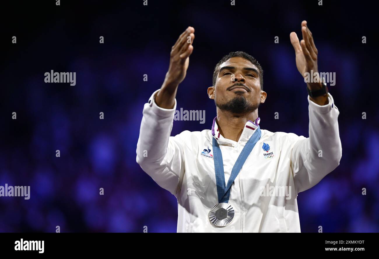 Paris, France. 28th July, 2024. Silver medalist Yannick Borel of France ...