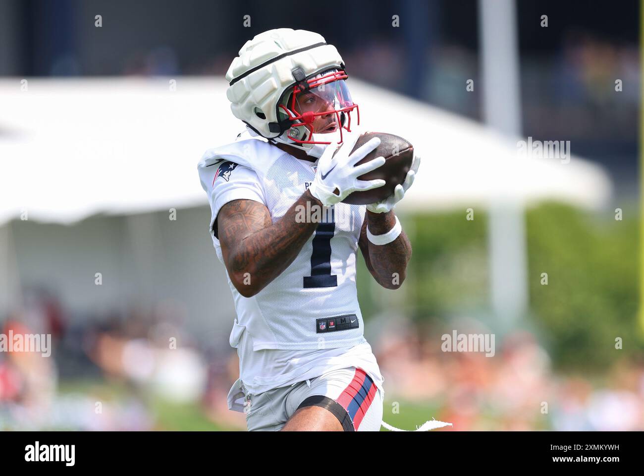 Gillette Stadium. 28th July, 2024. MA, USA; New England Patriots wide ...