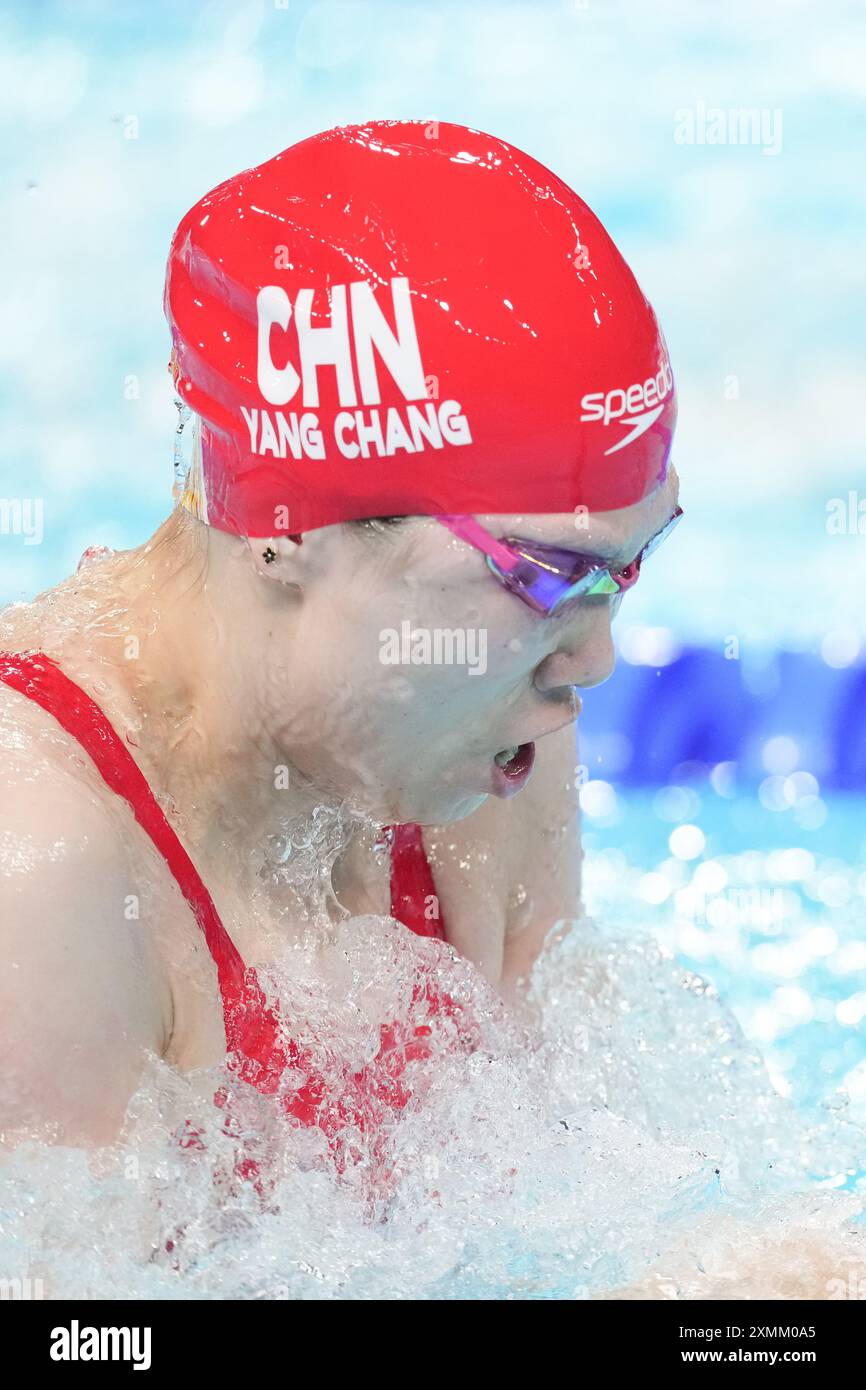 Paris, France. 28th July, 2024. Yang Chang of China competes during the ...