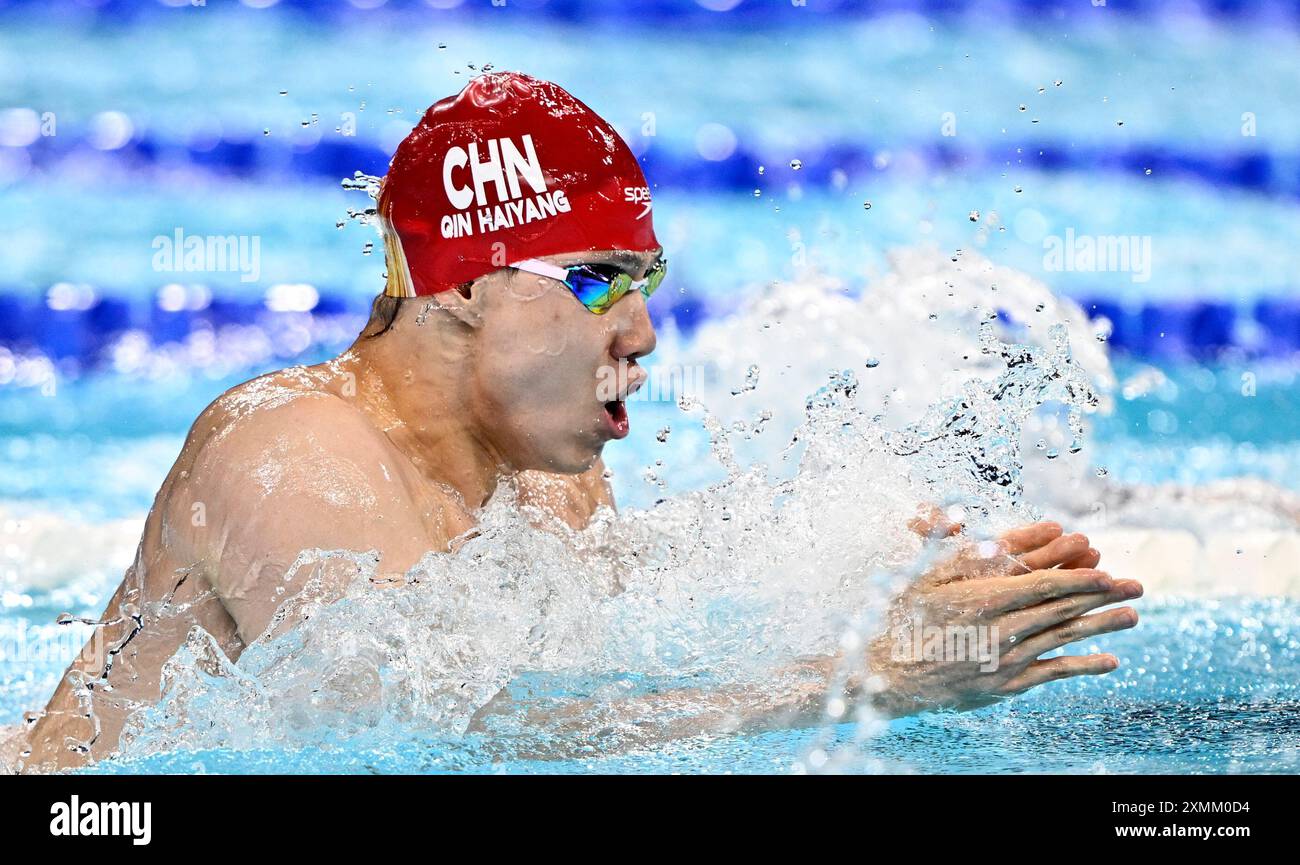 Paris, France. 28th July, 2024. Qin Haiyang of China competes during ...