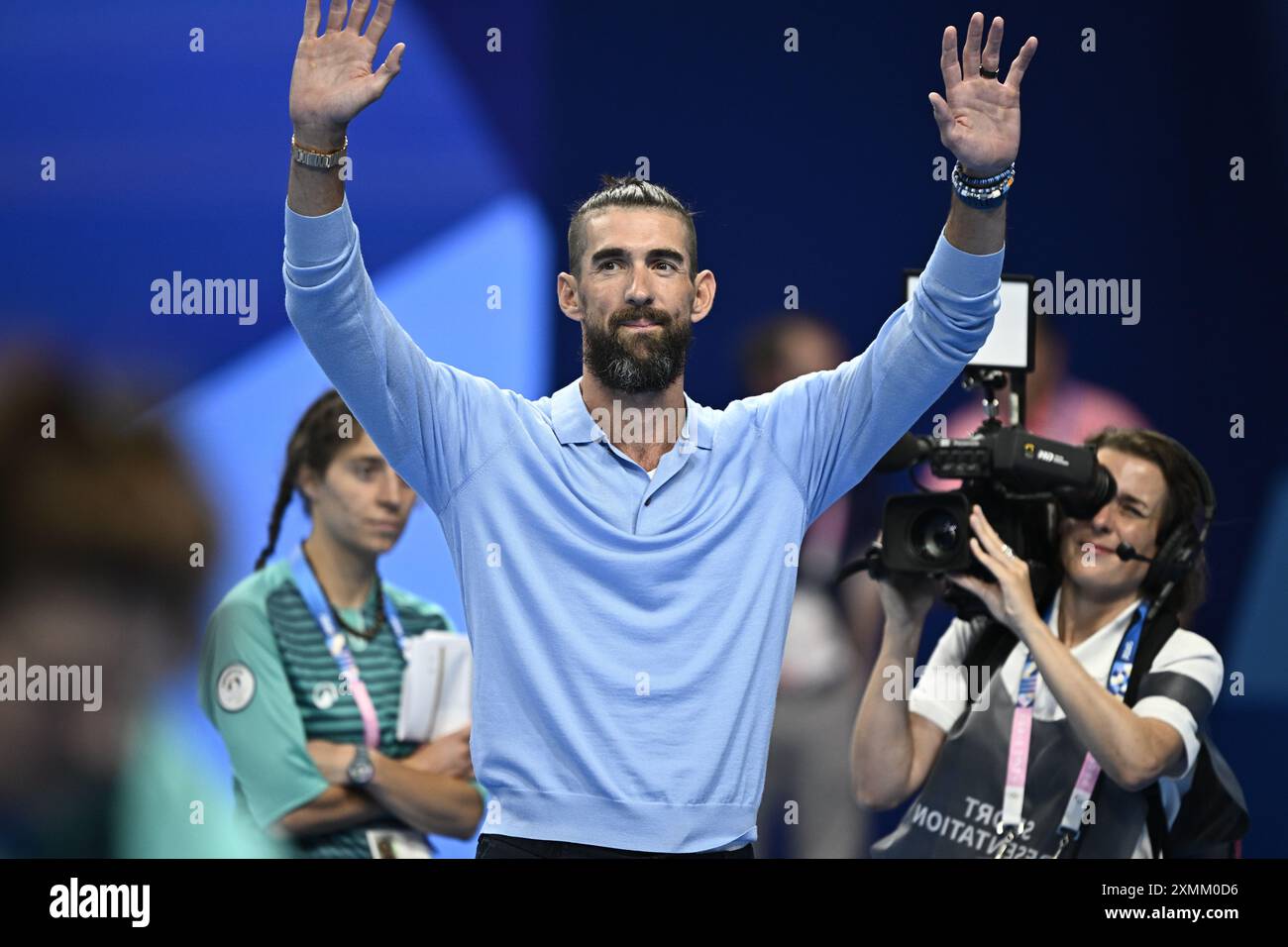 Paris, France. 29th July, 2024. Former U.S. swimming athlete Michael ...