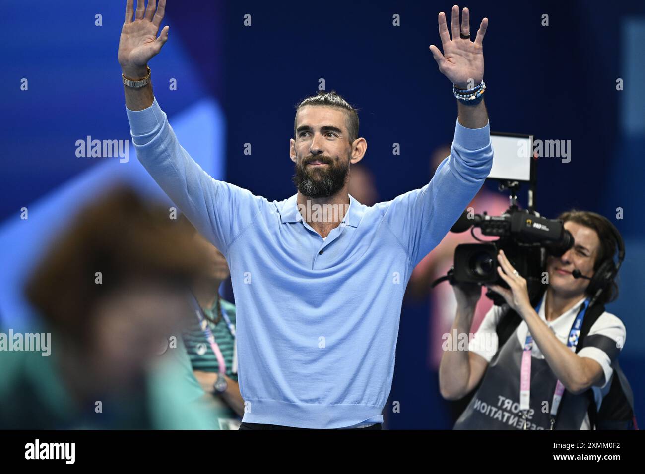 Paris, France. 29th July, 2024. Former U.S. swimming athlete Michael ...
