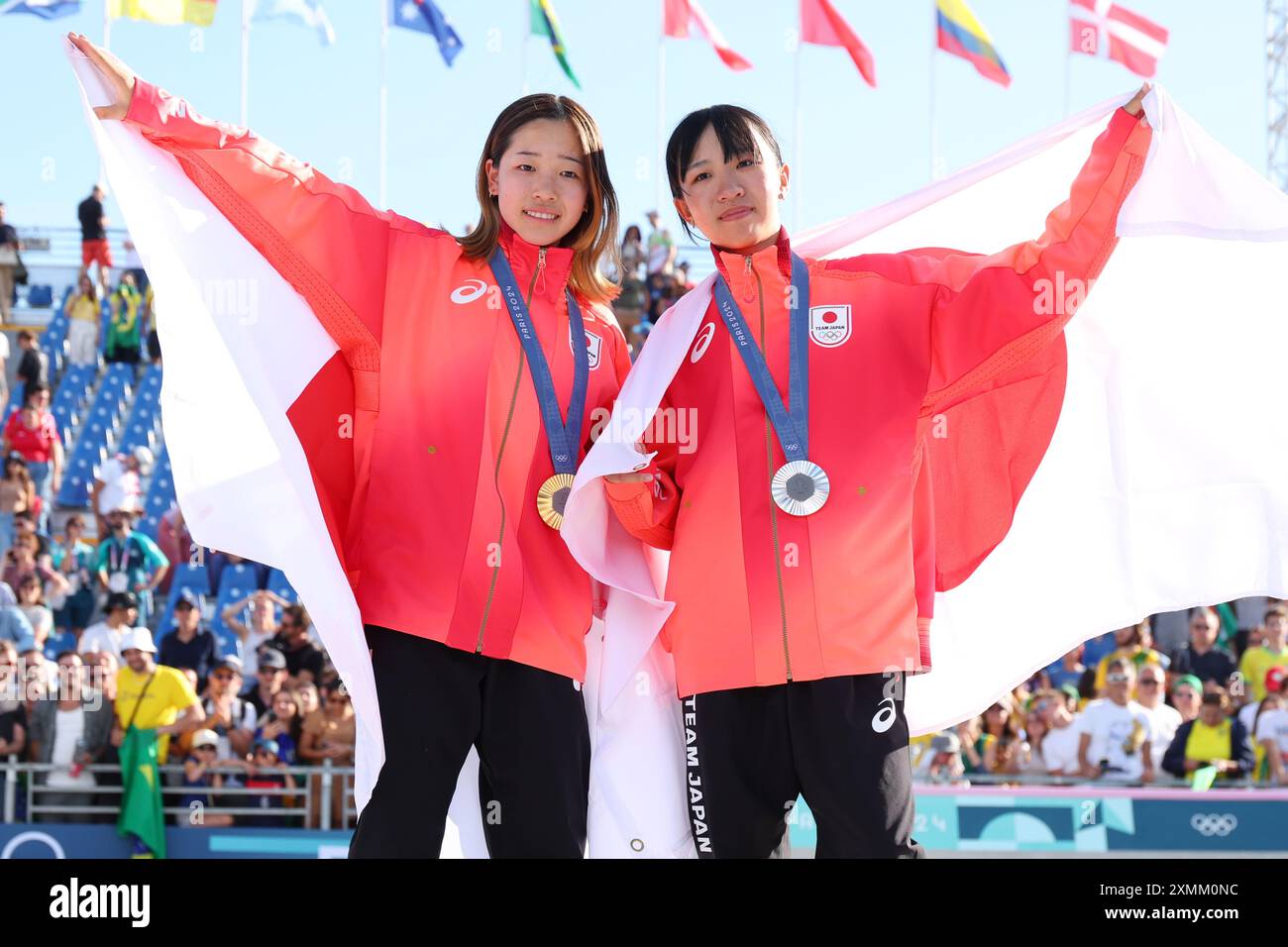 Paris, France. 28th July, 2024. (L to R) CoCo Yoshizawa, Liz Akama (JPN ...