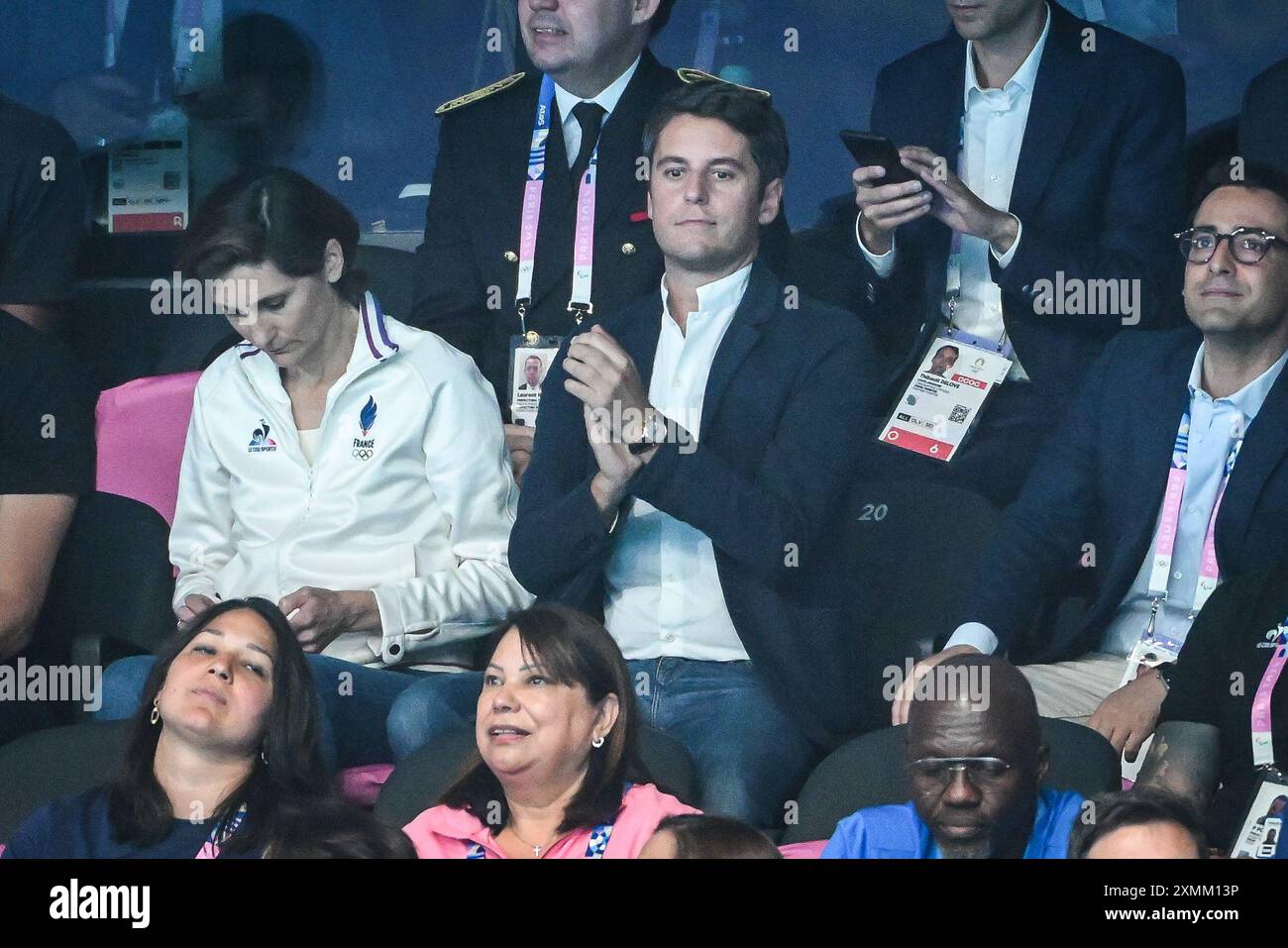 Nanterre, France. 28th July, 2024. French Sports Minister Amelie OUDEA ...
