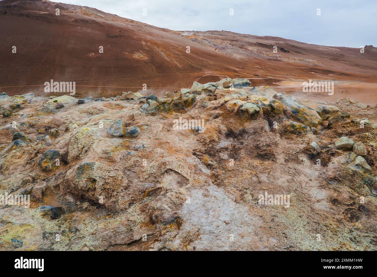 Steaming Fumaroles and Mineral-Rich Terrain in Iceland's Geothermal ...