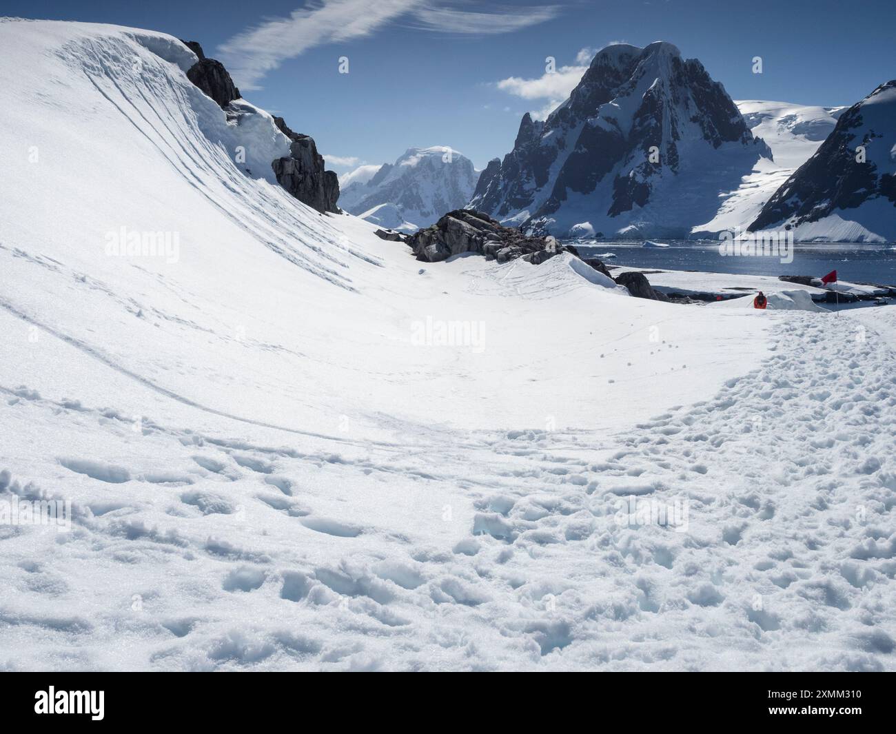 Mt Scott, Graham Land, across the Penola Strait from Petermann Island ...