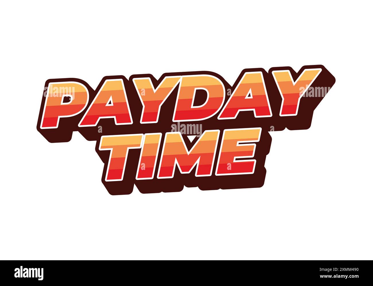 Payday time. Text effect design in 3D style suitable for promotional ...