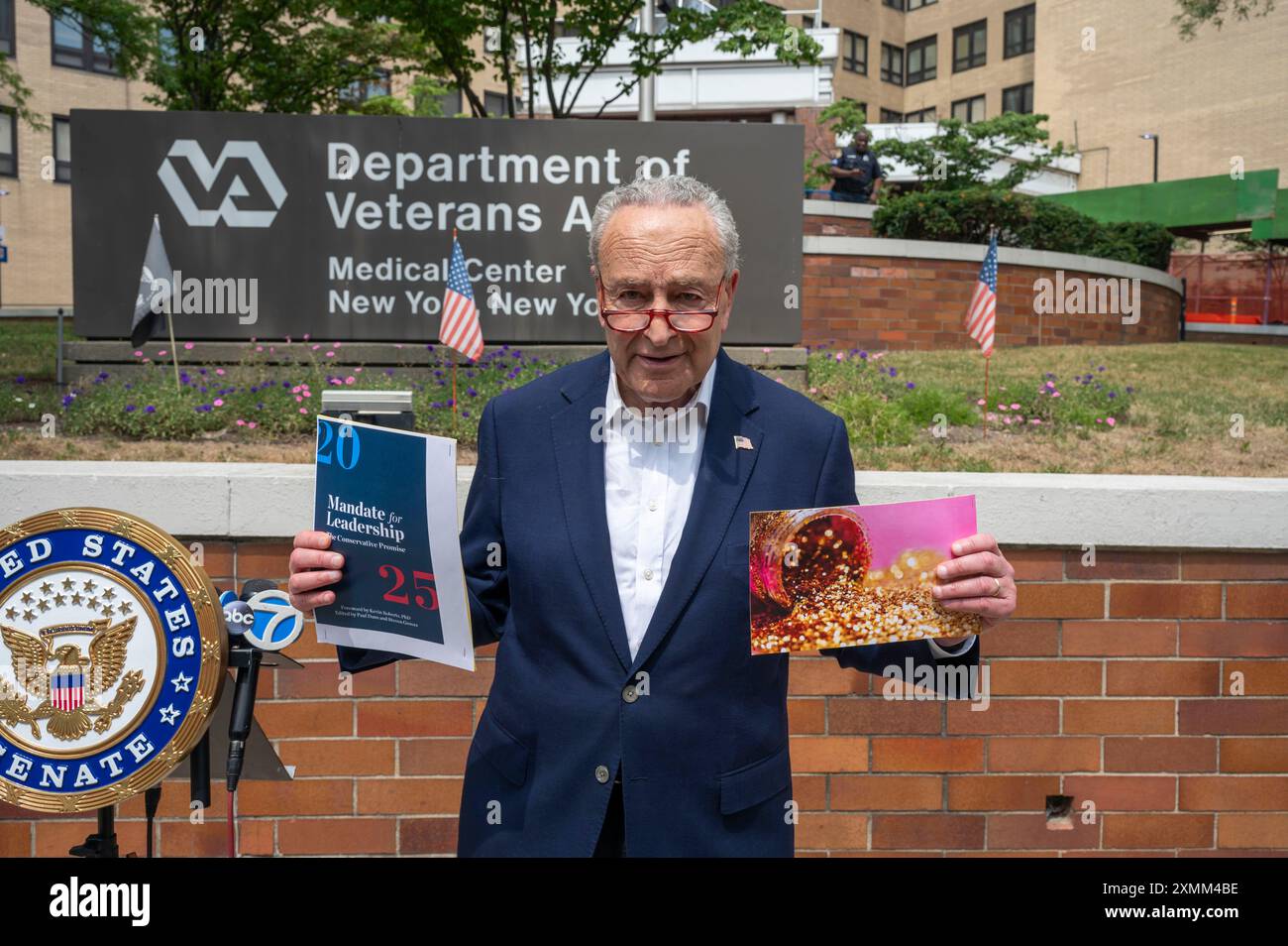 New York, United States. 28th July, 2024. Senate Majority Leader, Chuck ...