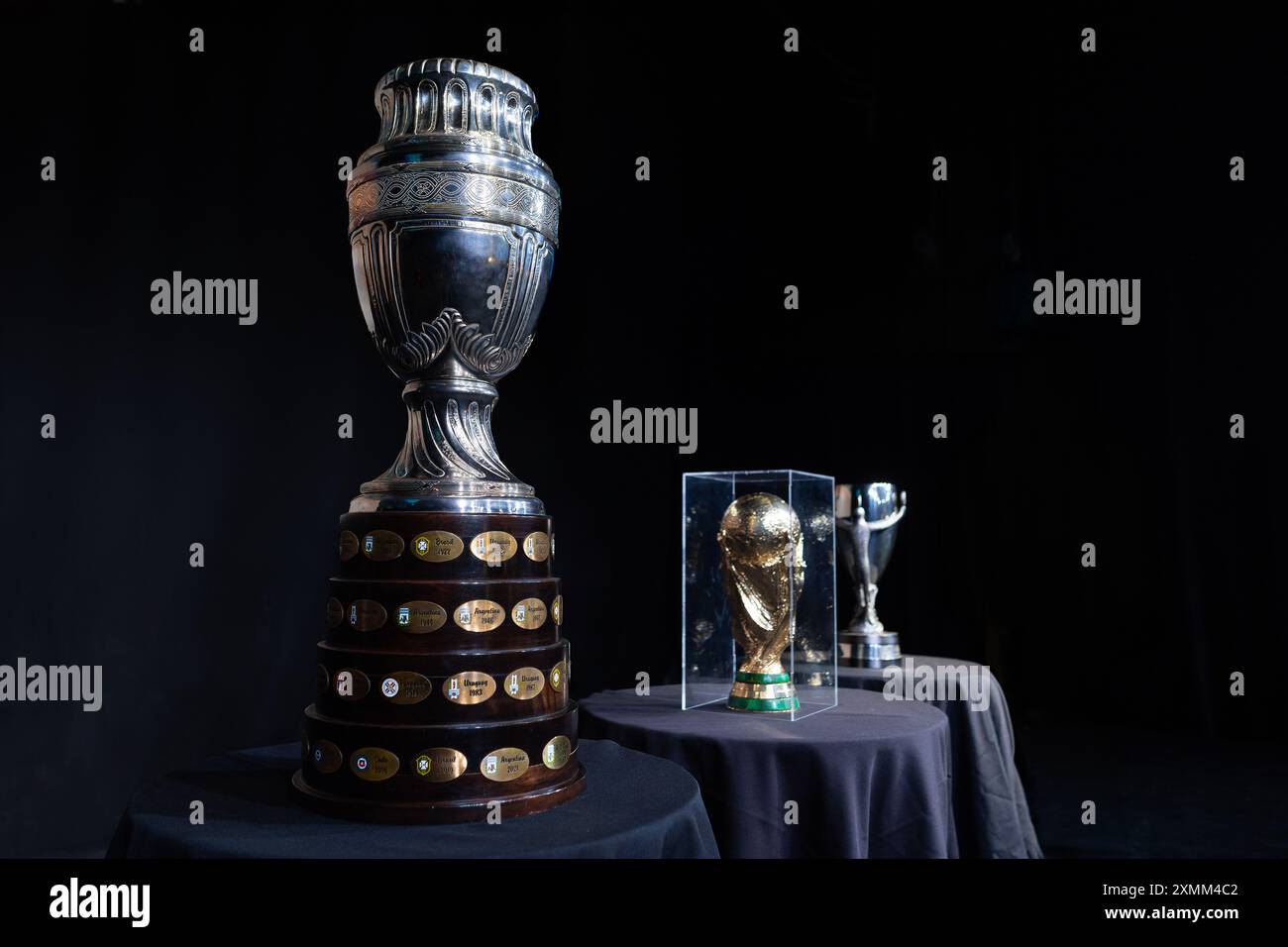 Trophy of FIFA World Cup Qatar 2022, Conmebol Copa America 2021 trophy ...