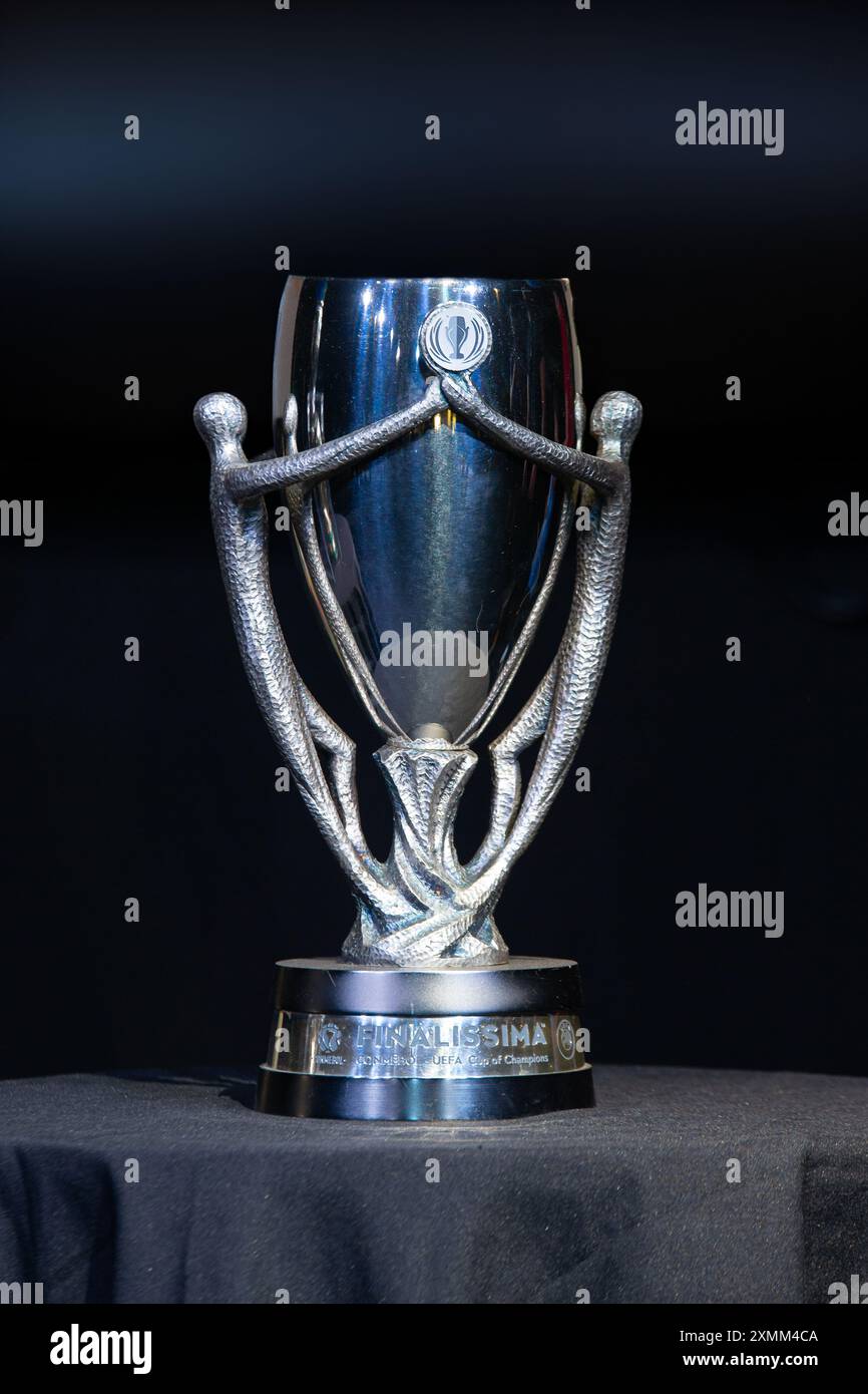 Finalissima (Conmebol - UEFA) trophy won by Argentina in 2022 at ...