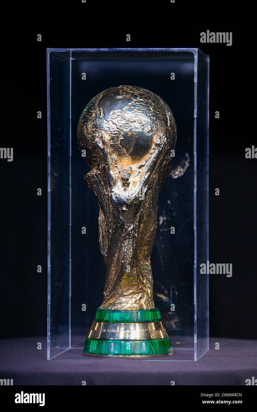Jules Rimet trophy of FIFA World Cup Qatar 2022 won by Argentina (mens football Stock Photo - Alamy