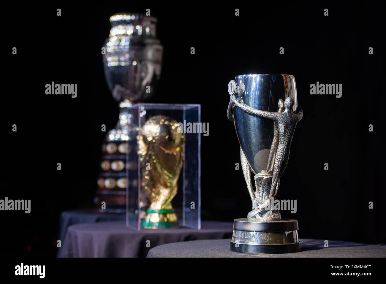 Trophy of FIFA World Cup Qatar 2022, Conmebol Copa America 2021 trophy ...