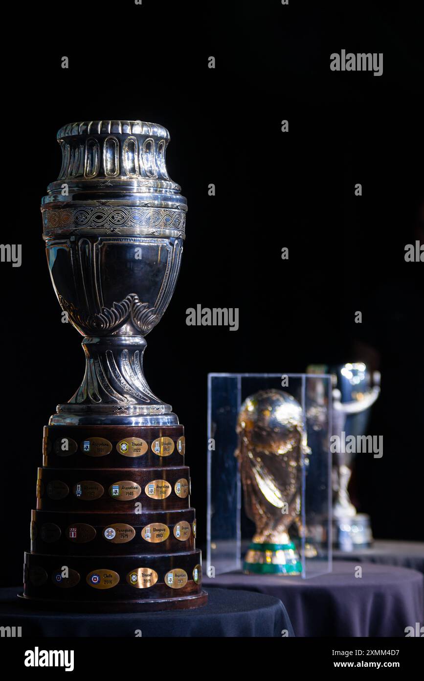 Trophy of FIFA World Cup Qatar 2022, Conmebol Copa America 2021 trophy ...