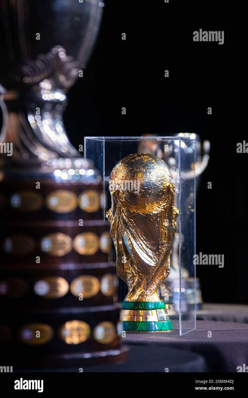 Trophy of FIFA World Cup Qatar 2022, Conmebol Copa America 2021 trophy ...
