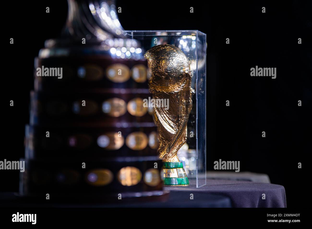 Trophy of FIFA World Cup Qatar 2022, Conmebol Copa America 2021 trophy ...