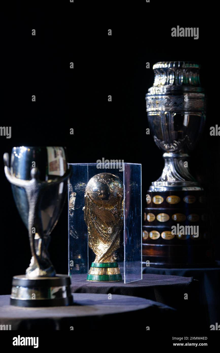 Trophy of FIFA World Cup Qatar 2022, Conmebol Copa America 2021 trophy ...