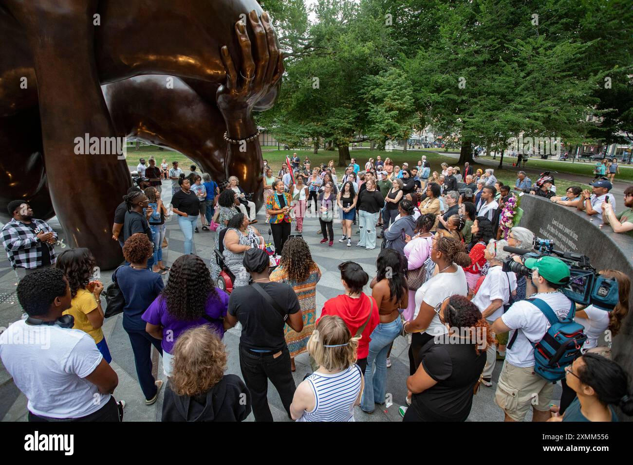July 28, 2024, Boston Common, Boston, Massachusetts, USA: The crowds ...