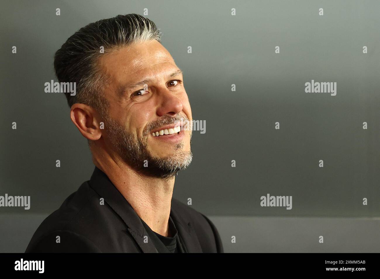 River Plate’s head coach Martin Demichelis gestures at his farewell ...